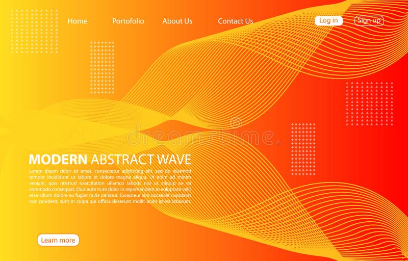 Modern Abstract Wave Background.Landing Page Abstract Wave Design Stock ...