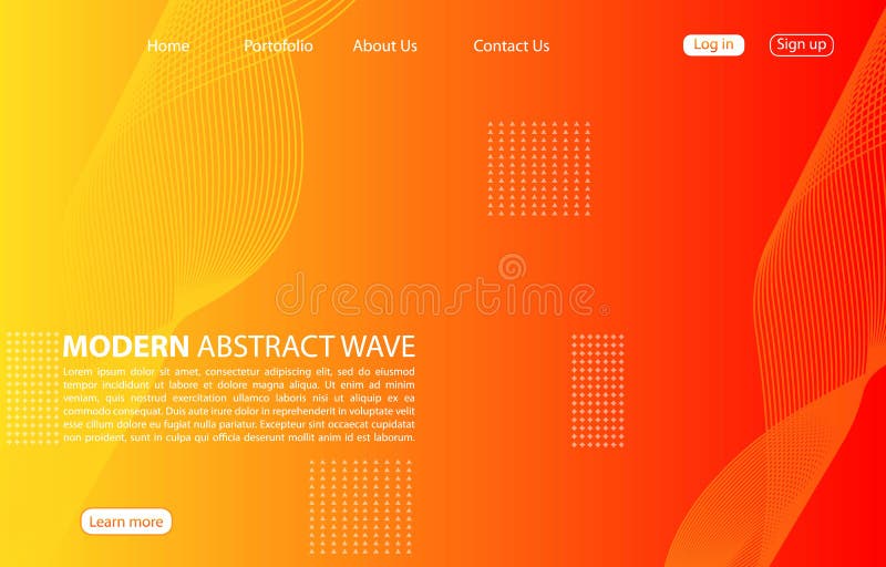 Modern Abstract Wave Background.Landing Page Abstract Wave Design Stock ...
