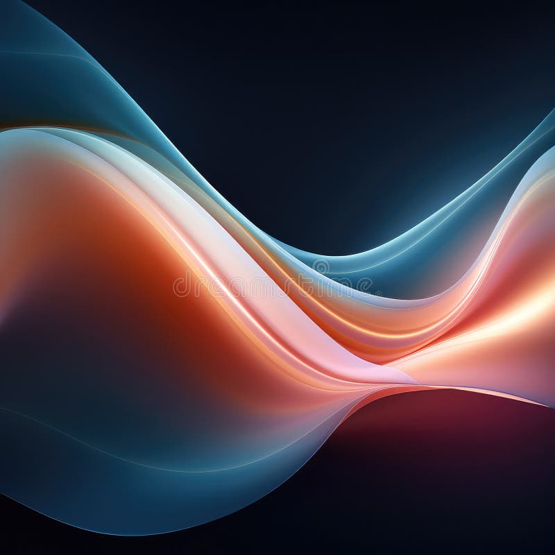 Modern Abstract Wave Background with Soft Lines Stock Illustration ...