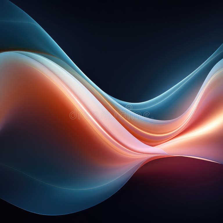 Modern Abstract Wave Background with Soft Lines Stock Illustration ...