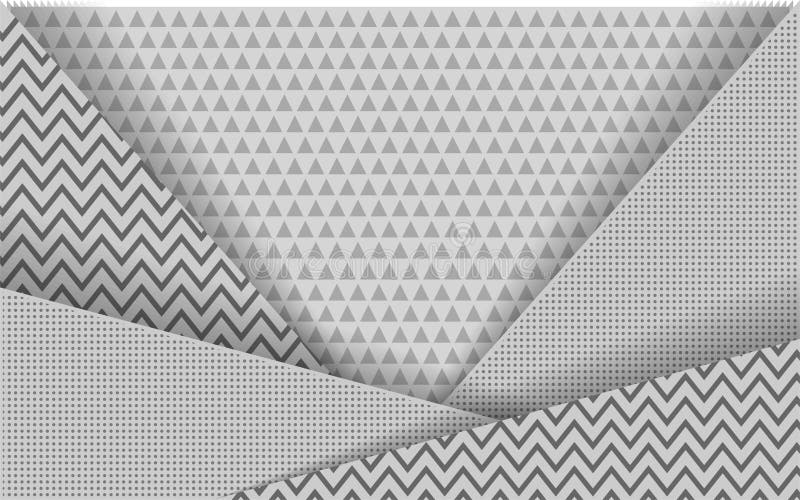 Modern Abstract White Background with Triangle and Dot Shape Stock ...