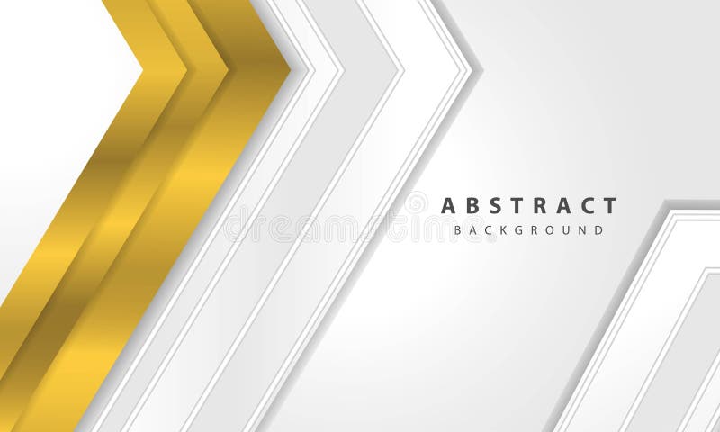 Modern Abstract White Background Vector with Gold Line Effect. Elegant ...