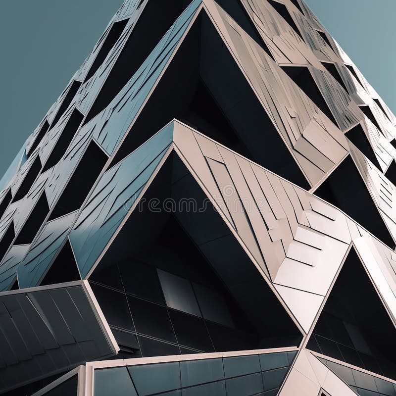 Modern Abstract Winding Building. Ai Generated. Stock Illustration ...