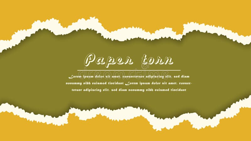 Modern Abstract Yellow Paper Ripped Background Template Good Use for ...