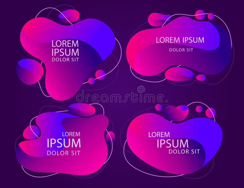 Modern Abstractframe Banner, Color Abstract Liquid Shape. Vector Stock ...