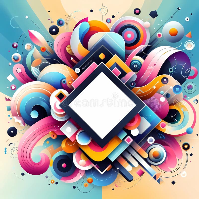 Abstract Art while Evoking Modernity and Design Trend. Stock ...