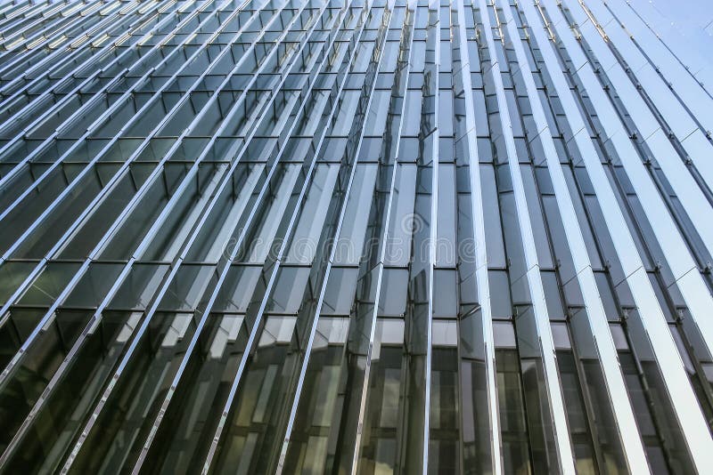 Geometric Pattern of Stripes of Mirror Windows of Modern Building ...