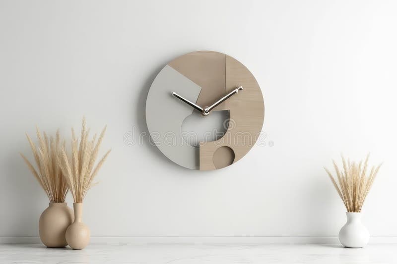 Modern Abstraction Wall Clock Design Stock Illustration - Illustration ...