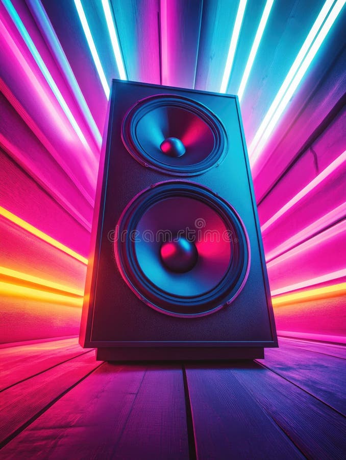 Modern Acoustic Speaker System Stock Image - Image of tech, colors ...
