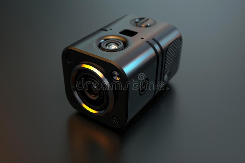 Modern Action Camera Recording Exciting Footage in 4k Resolution Stock ...