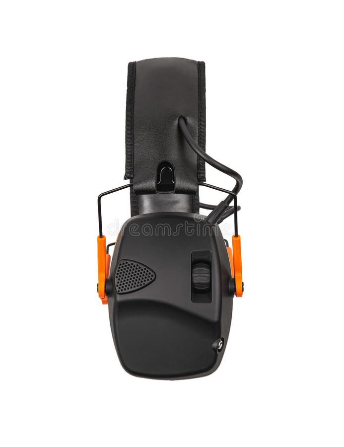 Modern Active Protective Earphones Isolate on a White Back. a Device ...