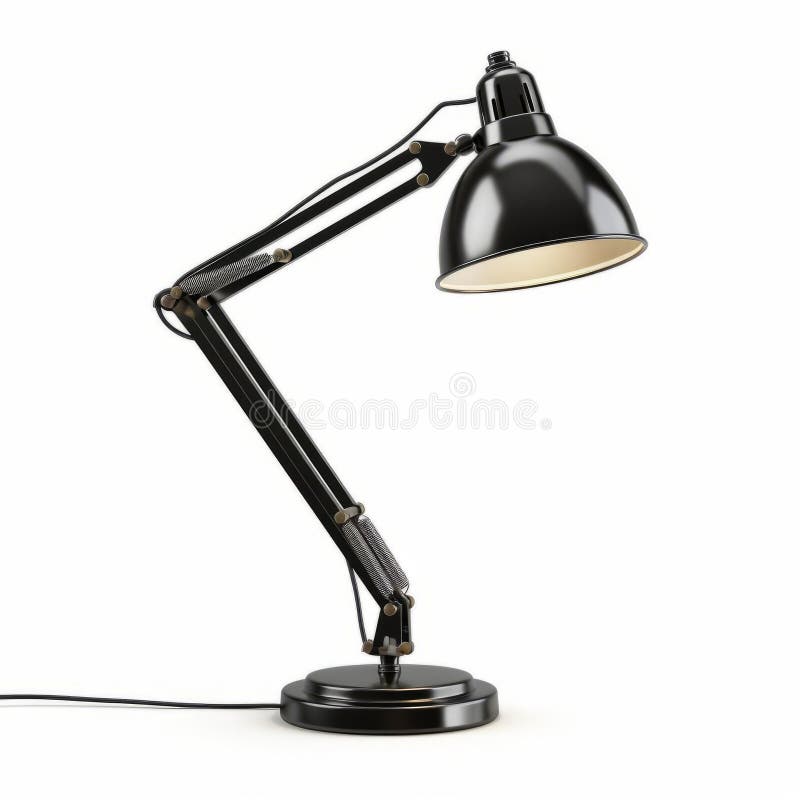 Modern Adjustable Desk Lamp with Unique Angular Design Features Stock ...