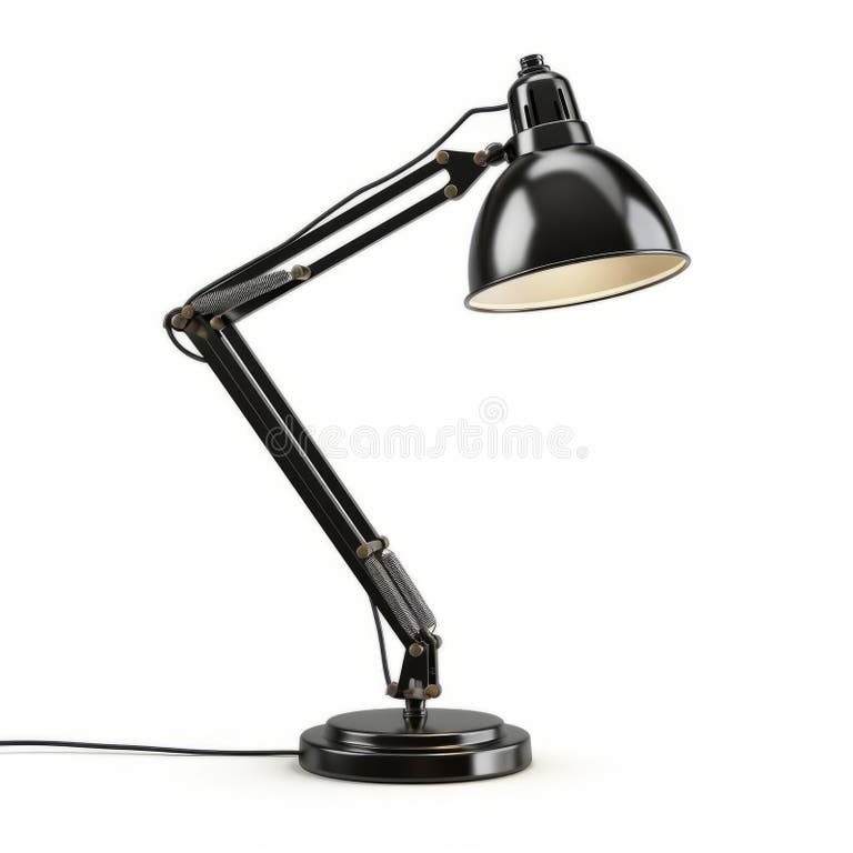Modern Adjustable Desk Lamp with Unique Angular Design Features Stock ...