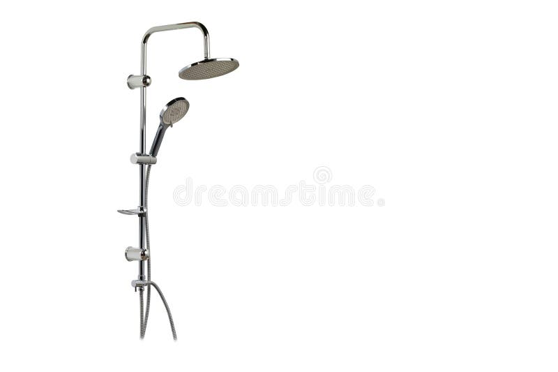 Modern Adjustable Shower Head with Slide Bar Stock Illustration ...