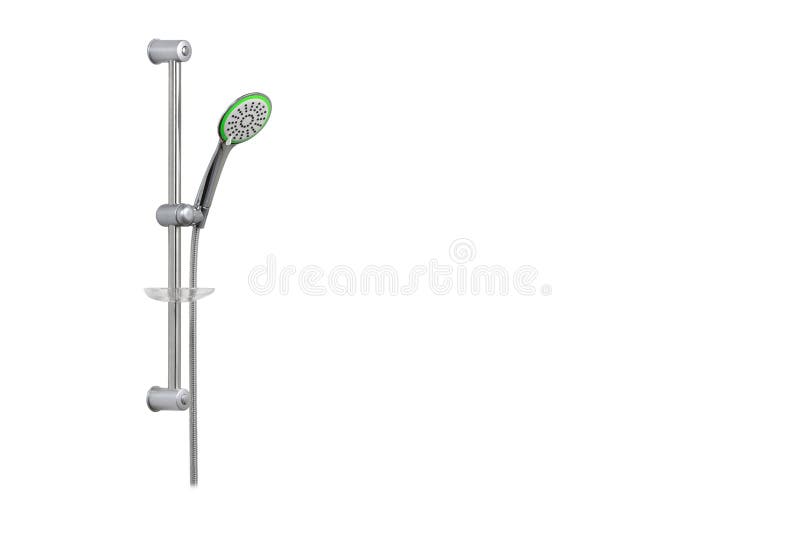 Modern Adjustable Shower Head with Slide Bar Stock Illustration ...