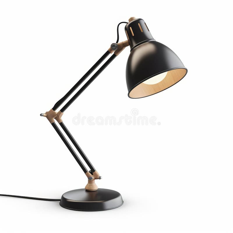 Modern Adjustable Task Lamp with Sleek Metal Design Stock Illustration ...