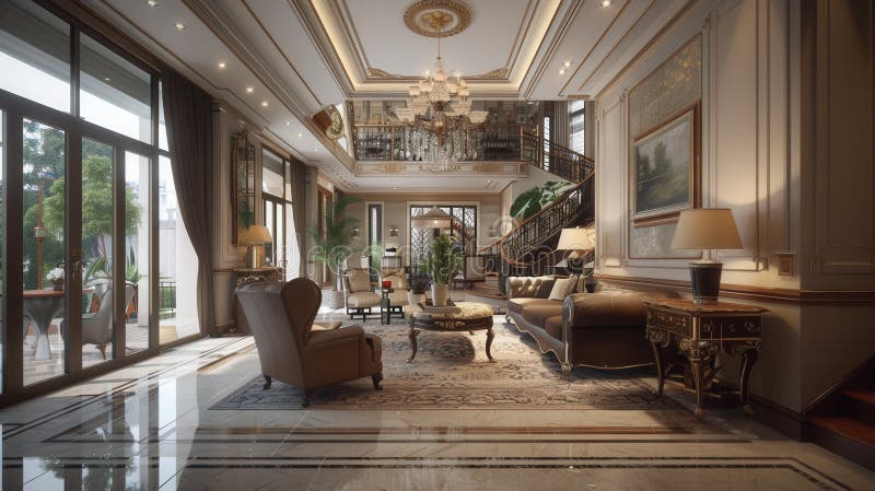 Modern Adobe Architecture. Stylish Interior Design Concept Stock ...