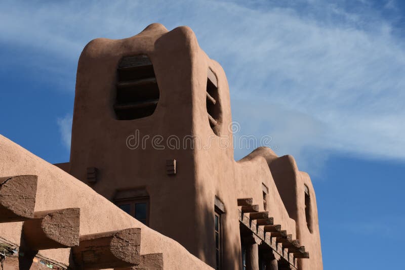 A Modern Adobe Building In New Mexico Stock Photo - Image of culture ...