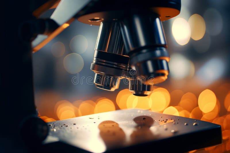 Modern Advanced Science Research Study Equipment Microscope Magnifying ...