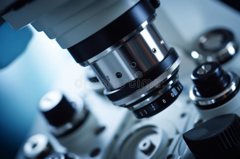 Modern Advanced Science Research Study Equipment Microscope Magnifying ...