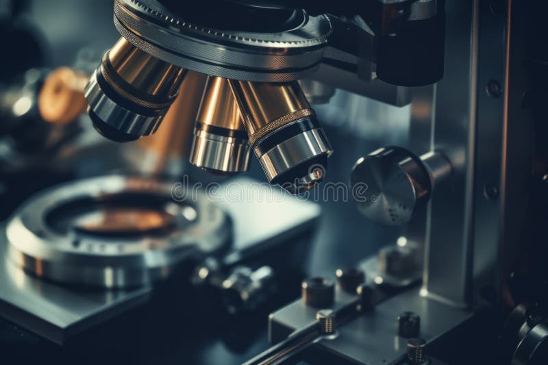 Modern Advanced Science Research Study Equipment Microscope Magnifying ...