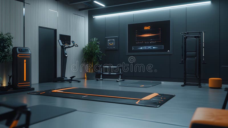 Modern Advanced Sports Training Setup with Motion Sensor Technology in ...