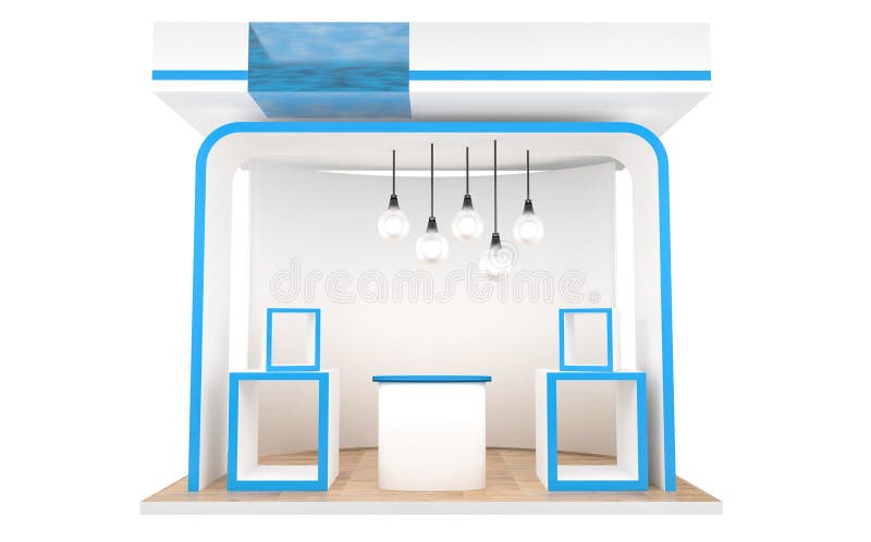 Modern Advertising Exhibition Stand Stock Illustration - Illustration ...