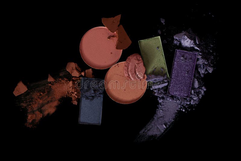 Rectangular Eye Shadow on a Black Background Stock Photo - Image of ...