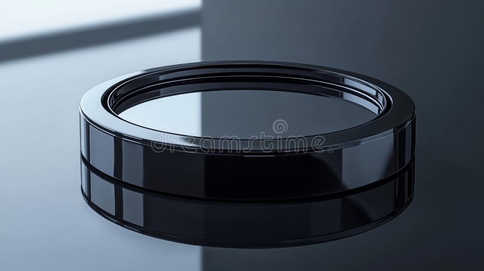 The Modern Aesthetic is Captured in a Sleek Black Circular Object at ...