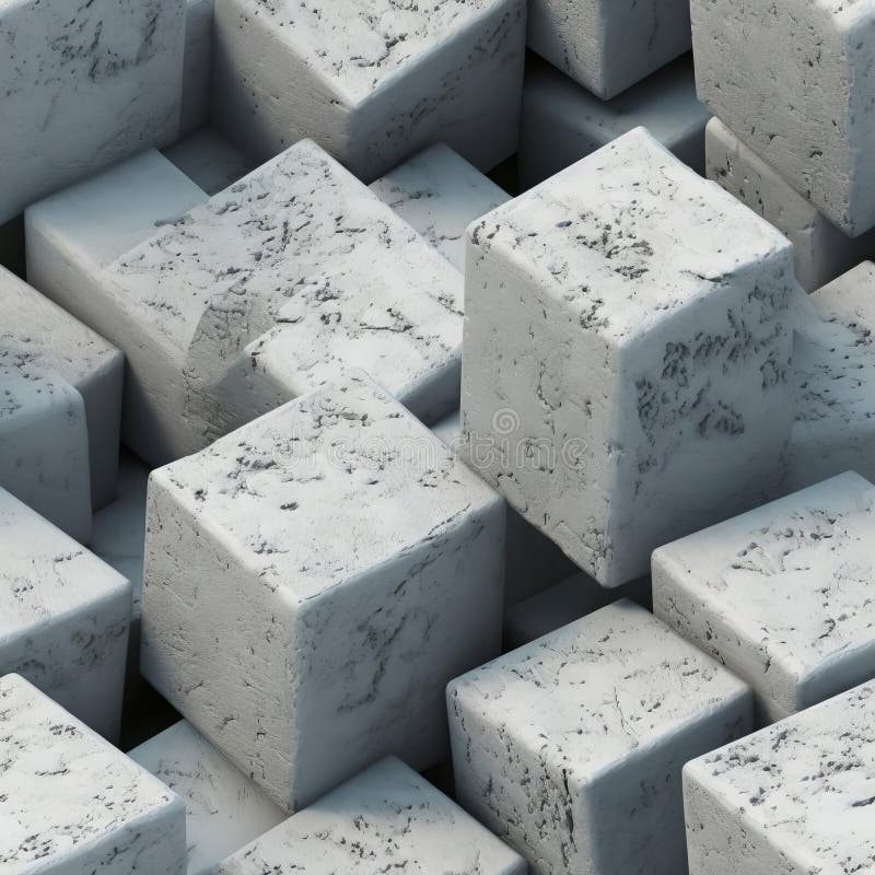 Modern Aesthetic Seamless Concrete Cubes with Subtle Texture Stock ...