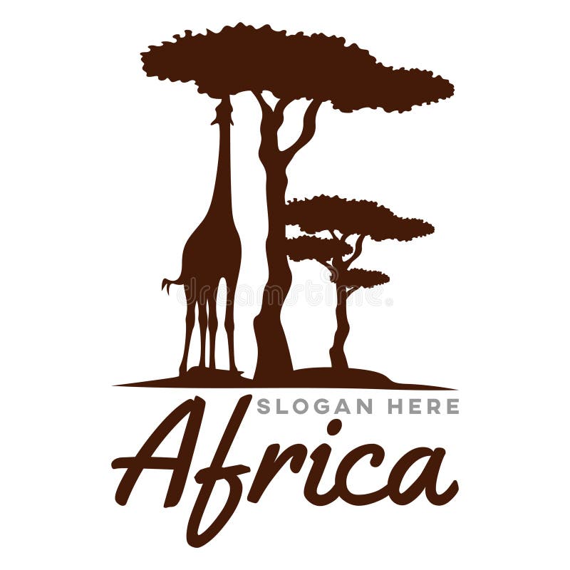 Modern African Giraffe Logo Stock Vector - Illustration of wild, logo ...