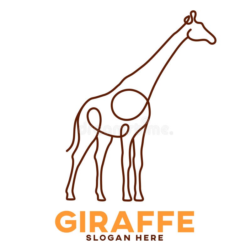 Modern African Giraffe Logo Stock Vector - Illustration of spotted ...