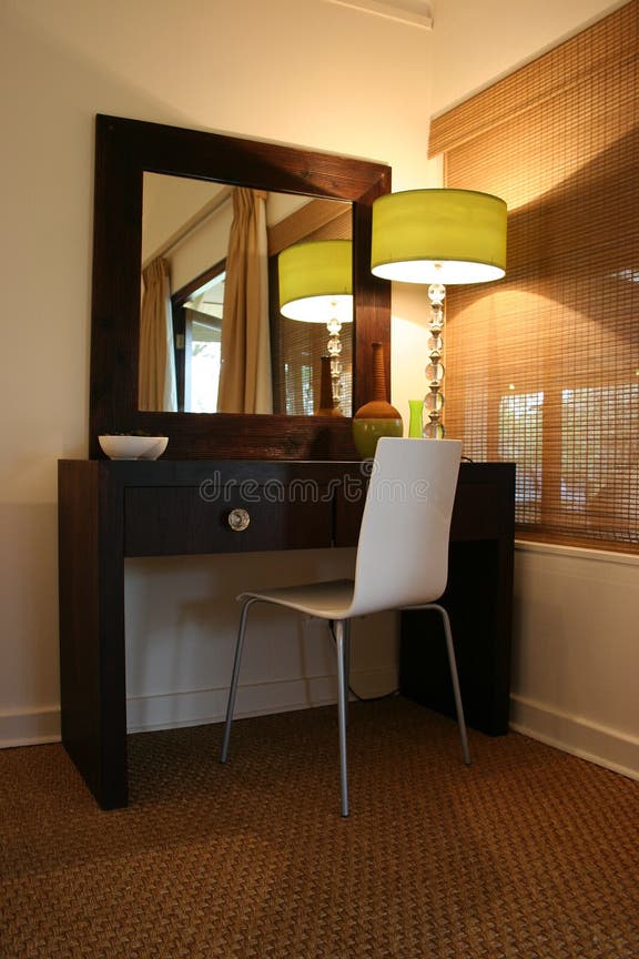 Modern African Interior Bedroom Dressing Table Stock Photo - Image of ...