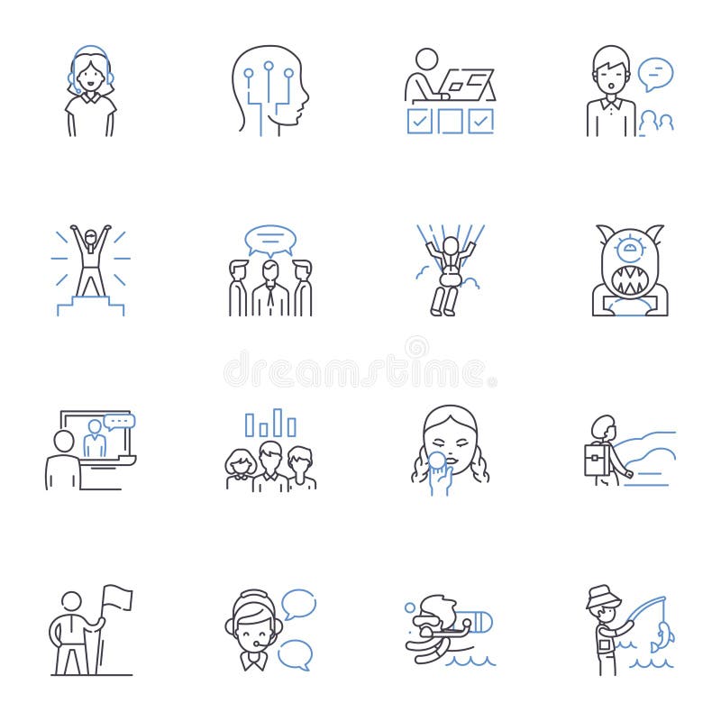 Modern Age Line Icons Collection. Echnology, Automation, Globalization ...