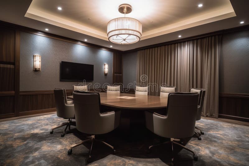 A Modern Age Meeting Room Area View Generative AI Stock Illustration ...