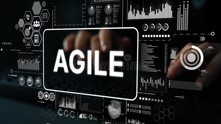 Modern Agile Concept with Digital Interface and Data Visualization for ...