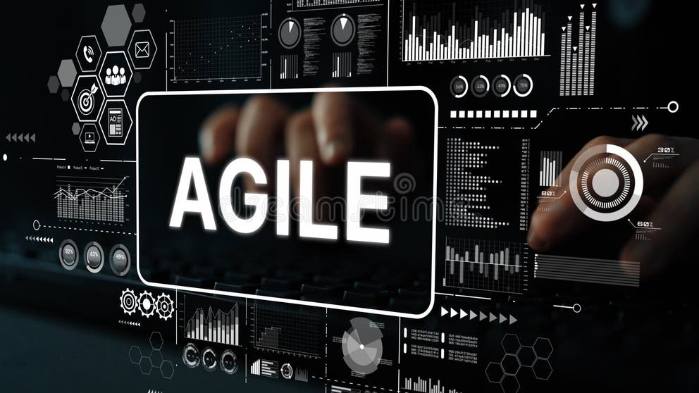 Modern Agile Concept with Digital Interface and Data Visualization for ...