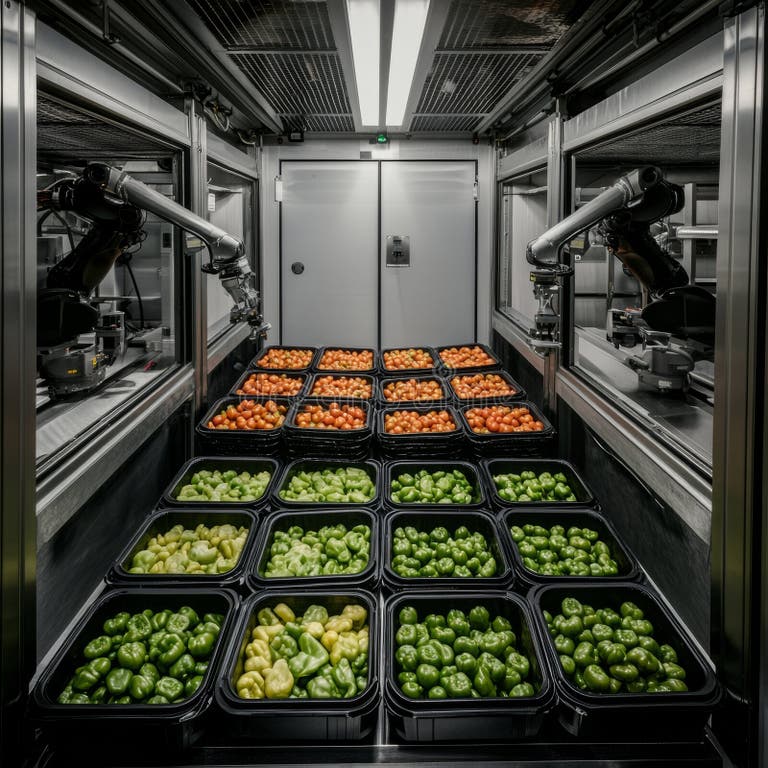 Modern Agricultural Facilities Utilize Automated Systems To Sort Fresh ...