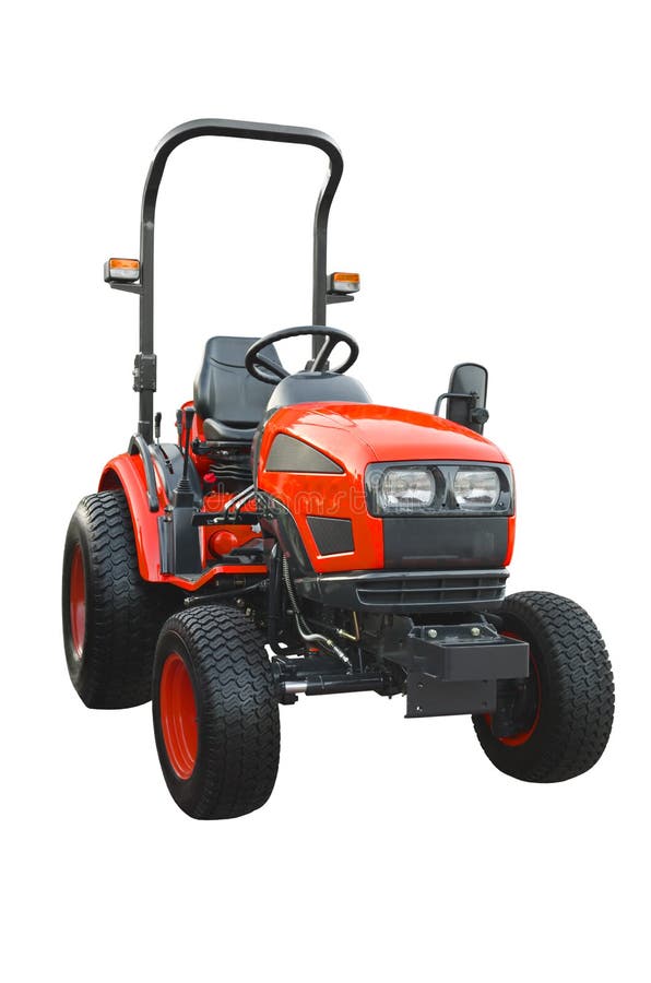 Modern Agricultural Tractor, Front View Stock Image - Image of ...