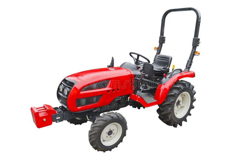 Modern Agricultural Tractor, Side View Stock Image - Image of green ...