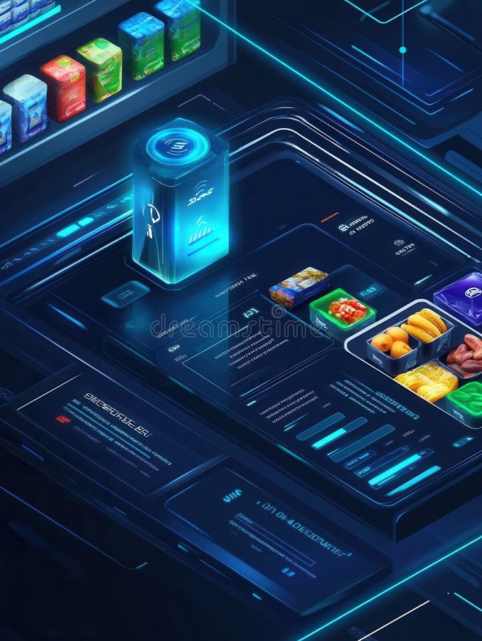 Modern AI Assistant Interface for Grocery Ordering with a Clean Design ...