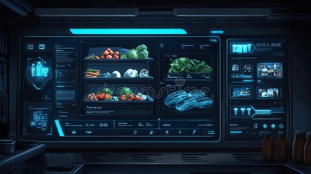 Modern AI Assistant Interface Taking a Grocery Order with Sleek Design ...