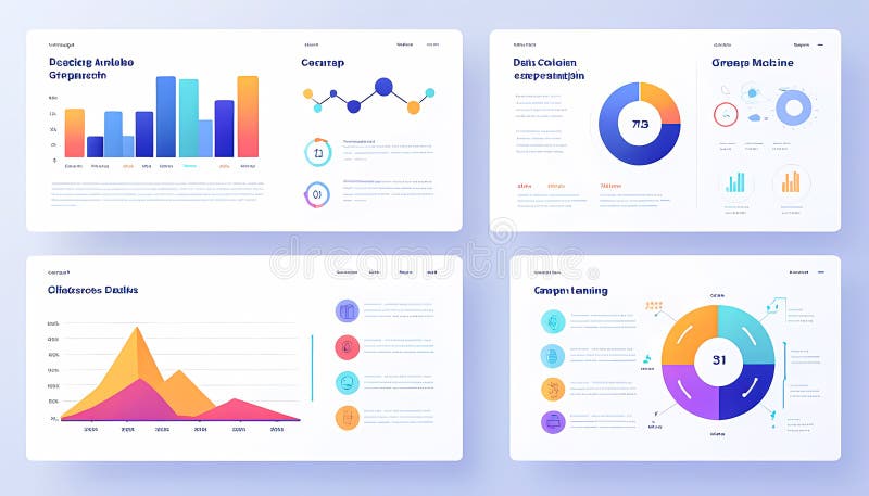 Modern AI-Generated Data Visualization Report Stock Illustration ...