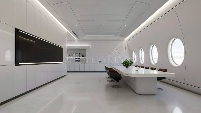 Modern AI-Generated Office Design Stock Photo - Image of condominium ...