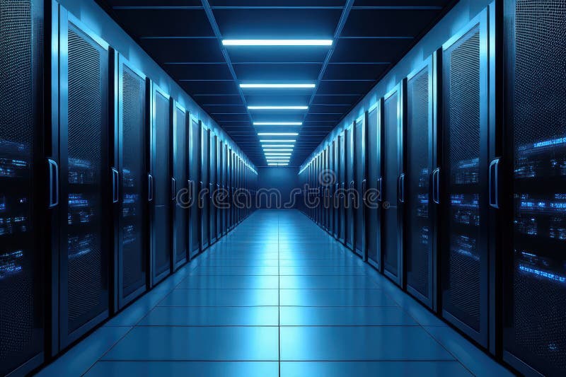 Modern AI Training Server Infrastructure Stock Illustration ...