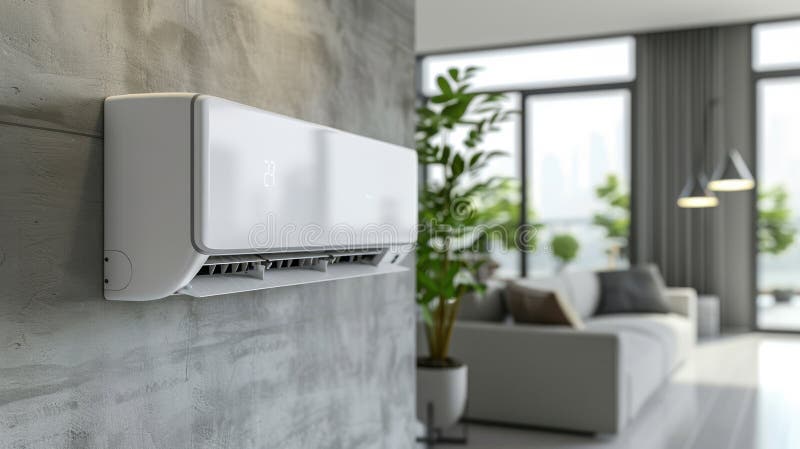 The Modern Air Conditioner.AI Generated Image Stock Image - Image of ...