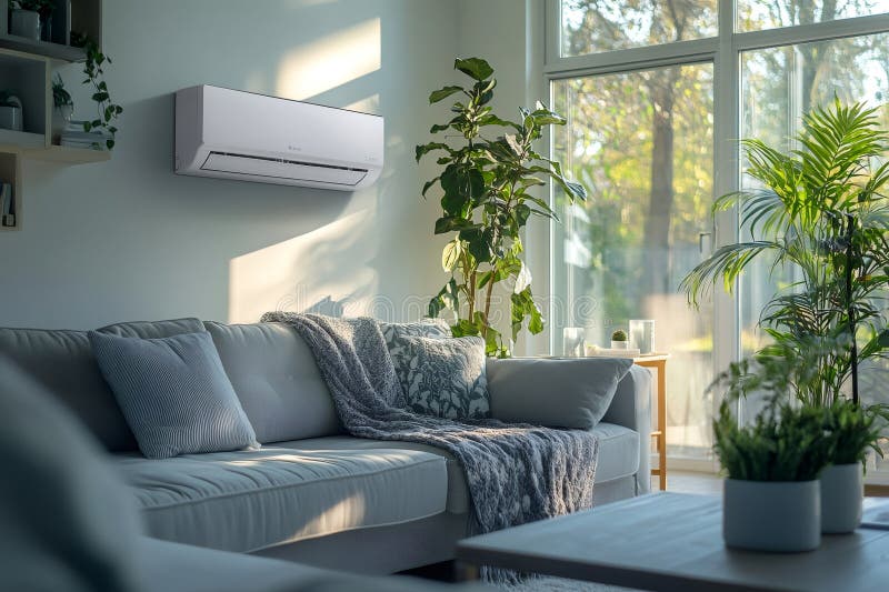 Living Room Split Air Conditioner Stock Illustrations – 141 Living Room ...