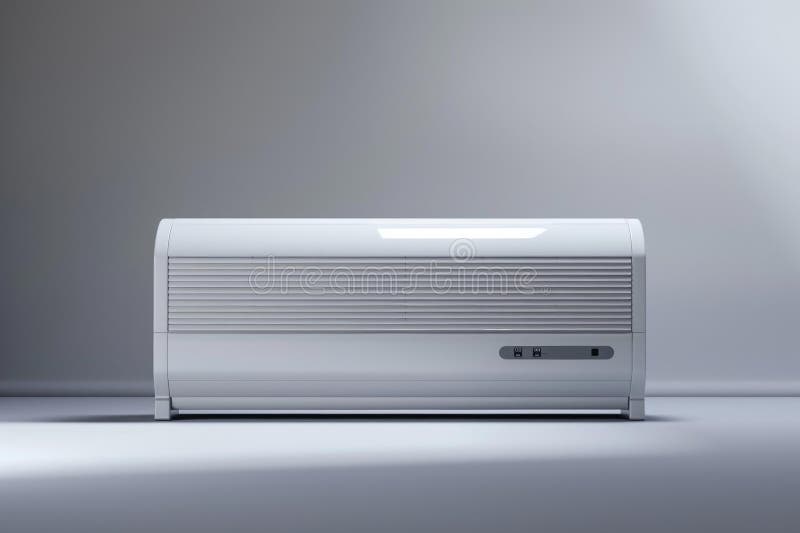 Modern Air Conditioner Cooling a Room with a Grey Wall Stock ...