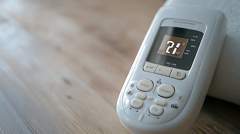 Modern Air Conditioner Remote Control with Temperature Display Stock ...
