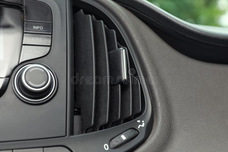 Modern Air Conditioning Control Panel in Car Stock Photo - Image of ...